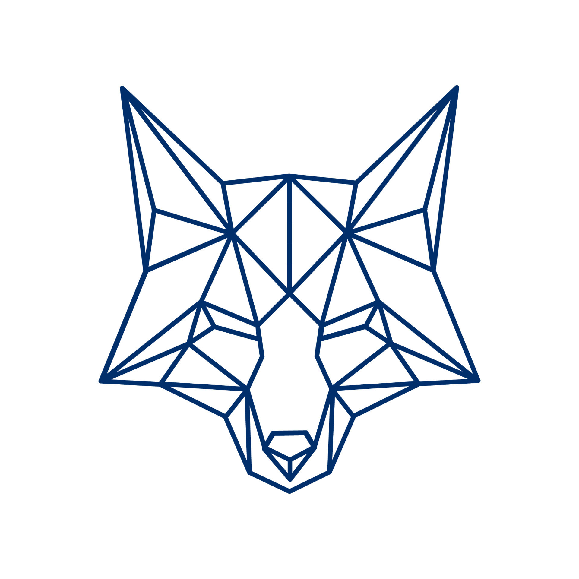 logotipo de cabeza de zorro geométrico de dibujo lineal, perfecto para ... logotipo de cabeza de zorro geométrico de dibujo lineal, perfecto para ...