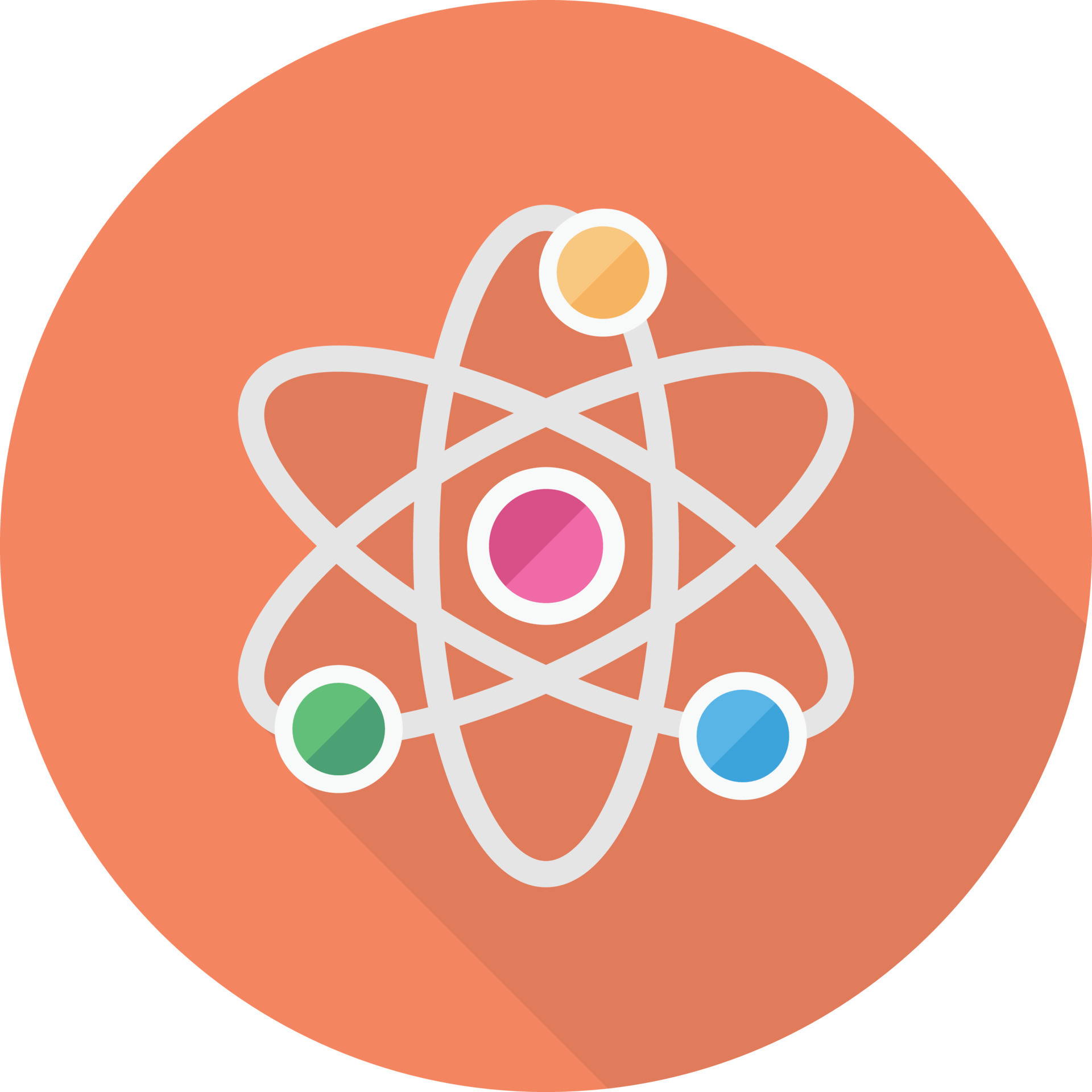 Science Atom Vector Illustration On A Background Premium Quality