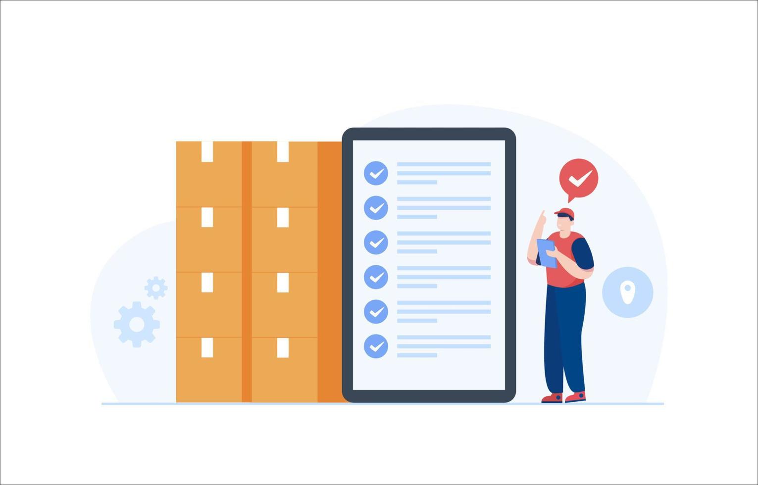 Warehouse worker checking stock. inventory management and stock control ... Warehouse worker checking stock. inventory management and stock control ...