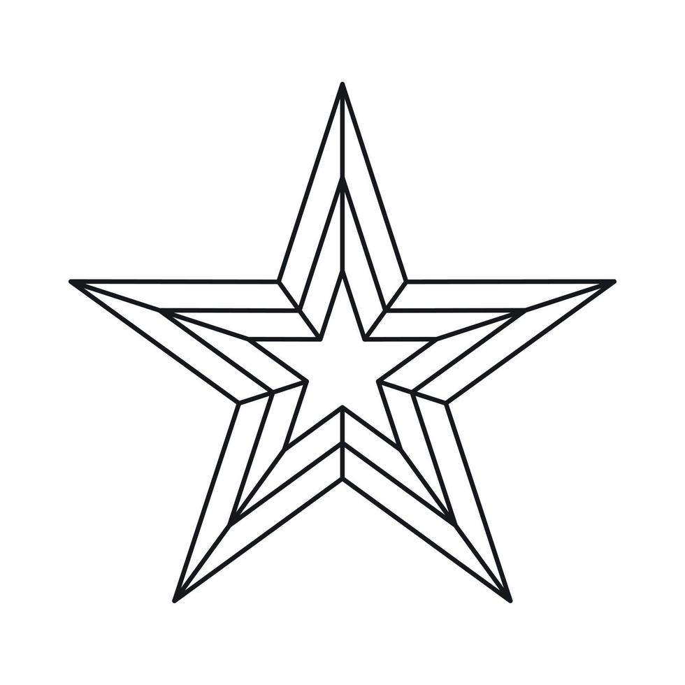 Star icon, outline style 14414185 Vector Art at Vecteezy