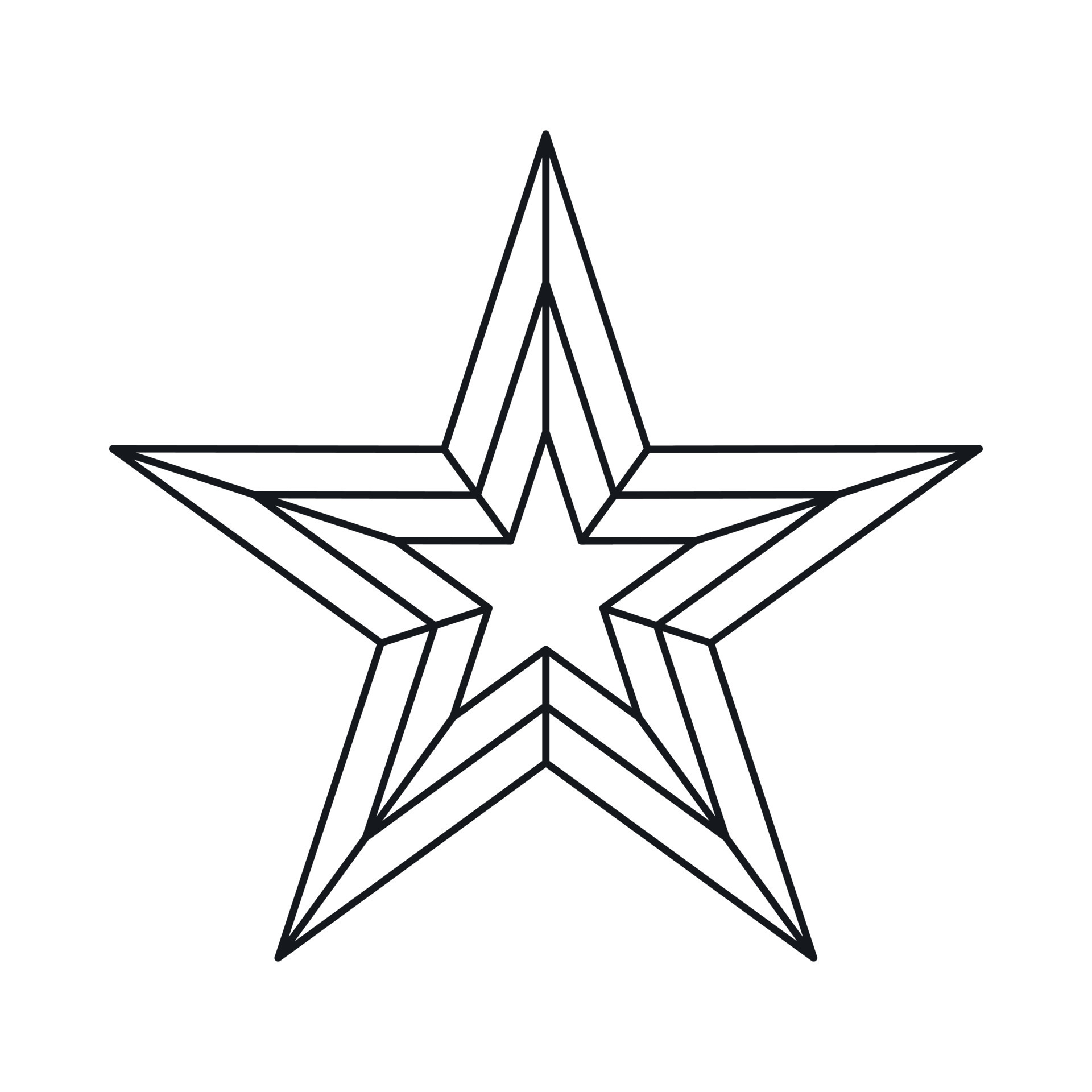 Star icon, outline style 14414185 Vector Art at Vecteezy