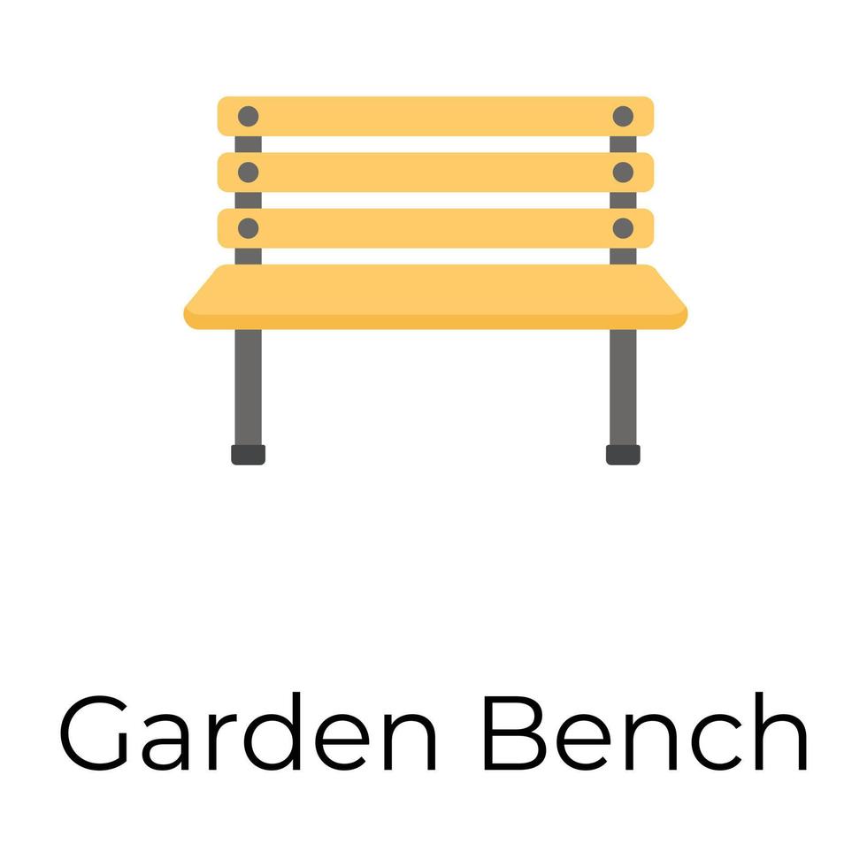 Trendy Garden Bench 14415746 Vector Art at Vecteezy