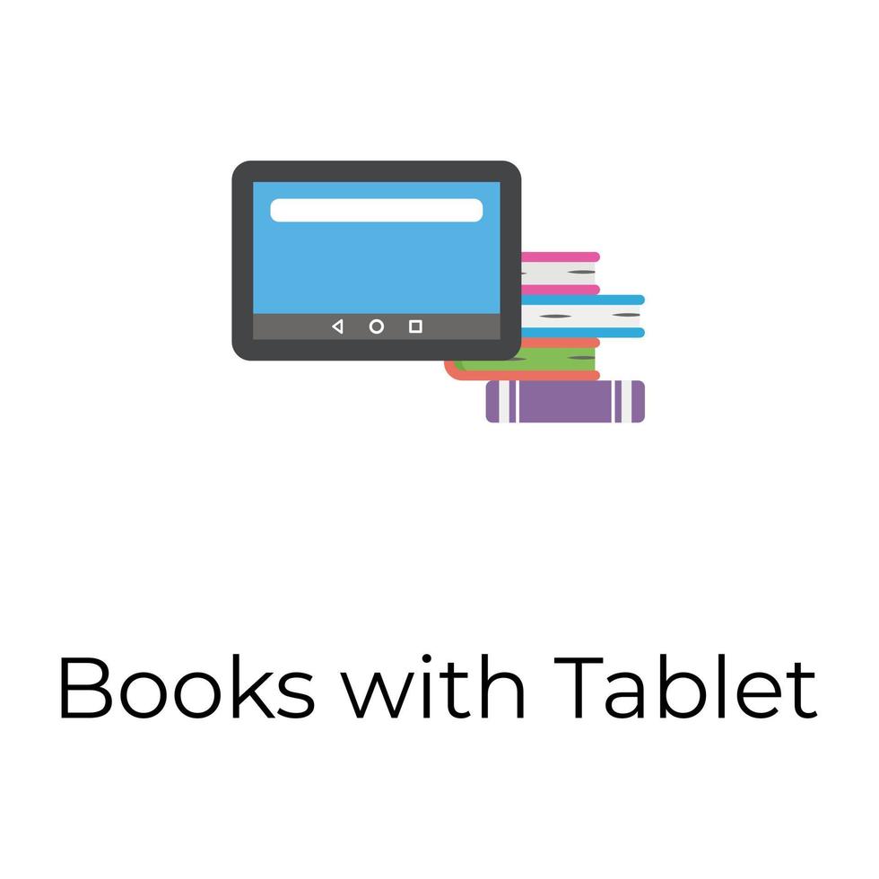 Trendy Tablet Learning 14415821 Vector Art at Vecteezy