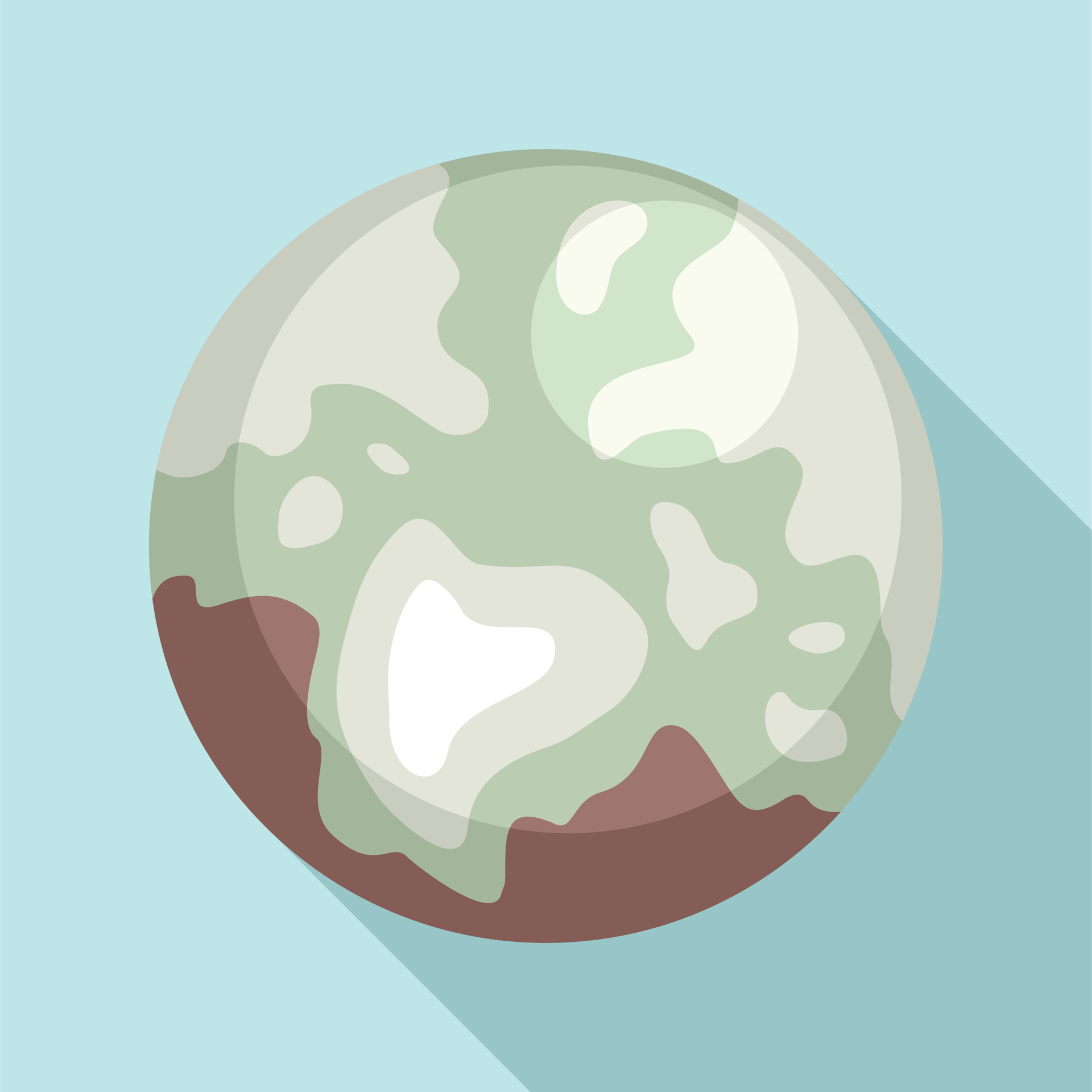 Pluto planet icon, flat style 14416864 Vector Art at Vecteezy