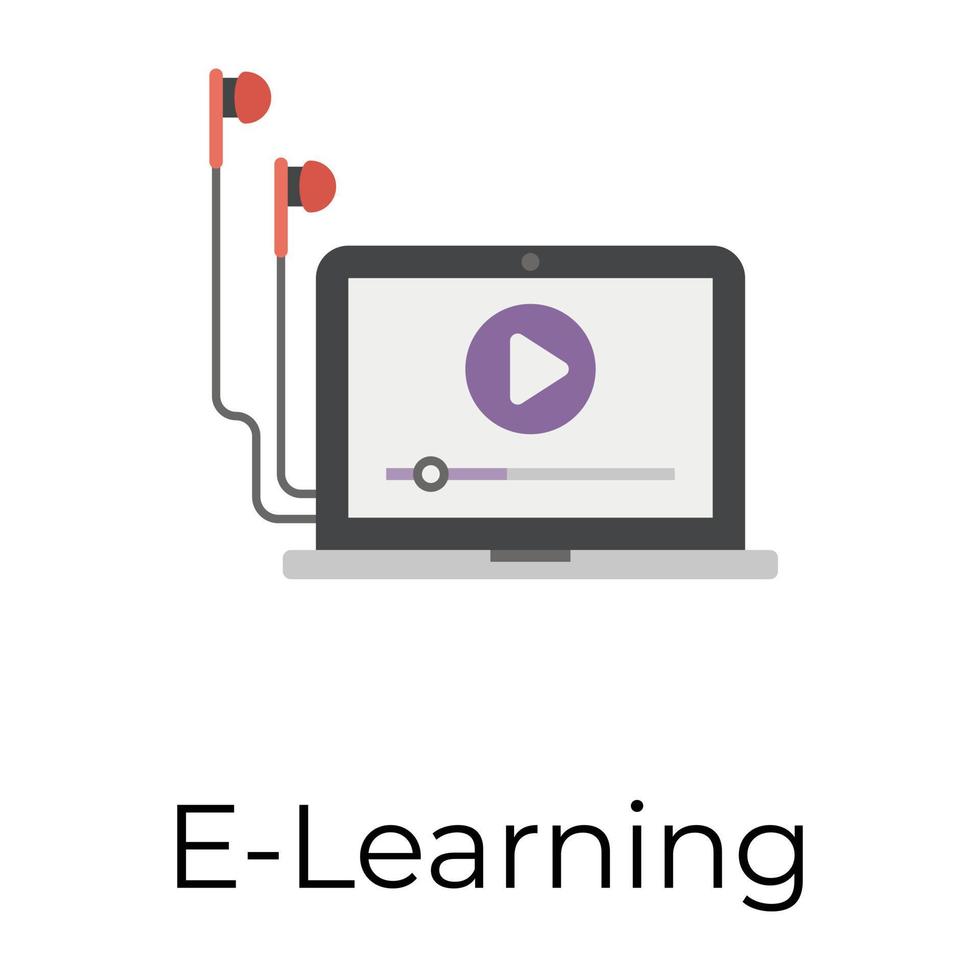 Trendy E- Learning 14417682 Vector Art at Vecteezy