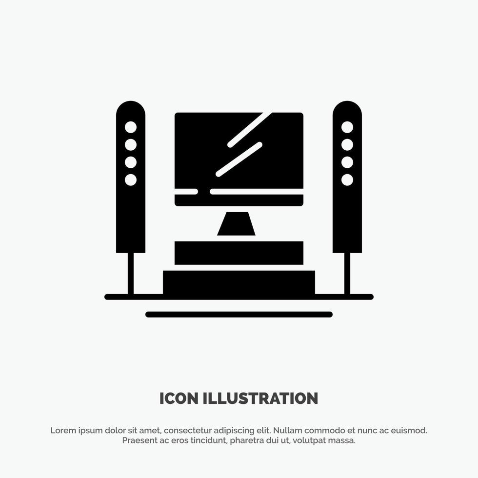 Computer Computing Server Cpu Solid Black Glyph Icon 14417968 Vector ...
