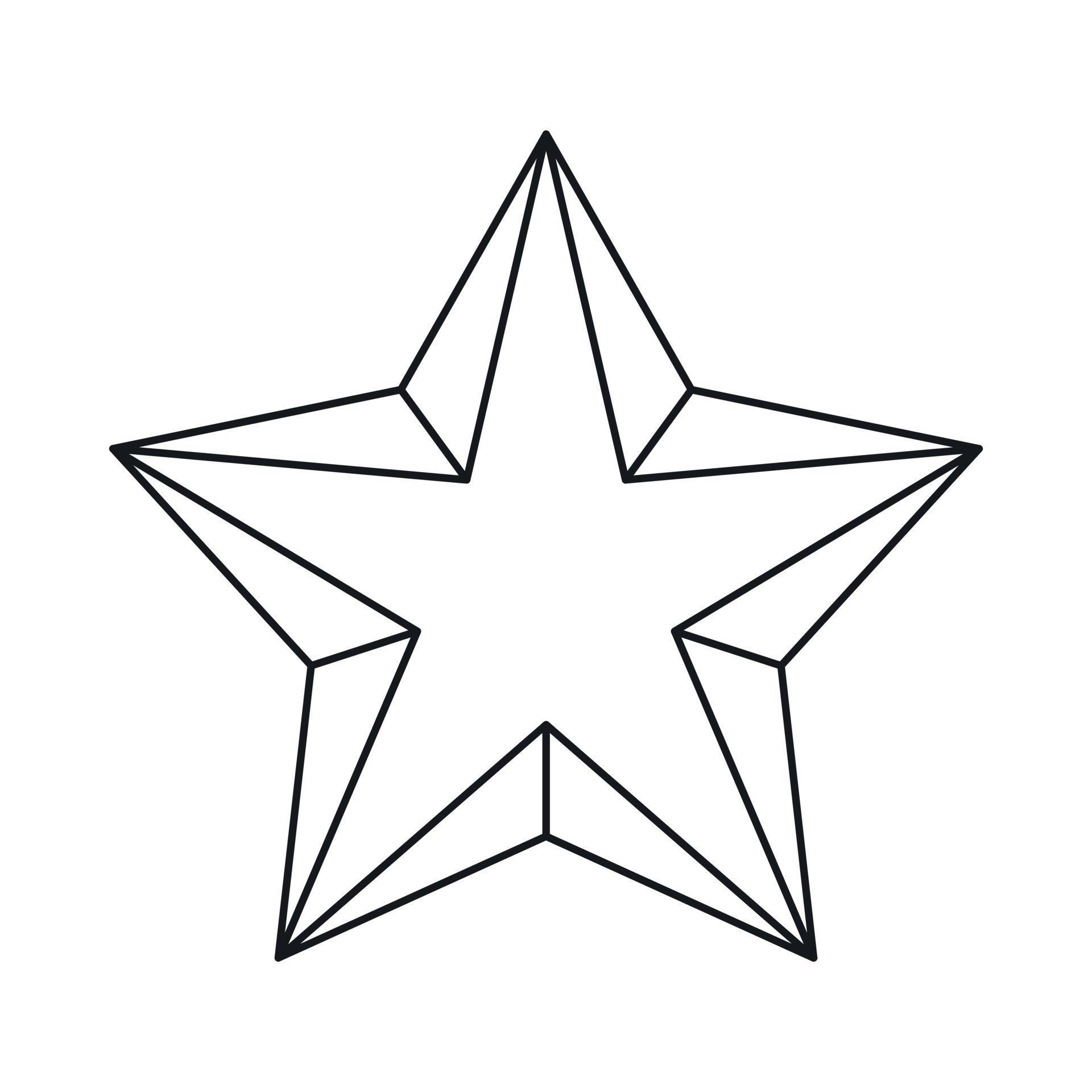 Star icon, outline style 14423324 Vector Art at Vecteezy