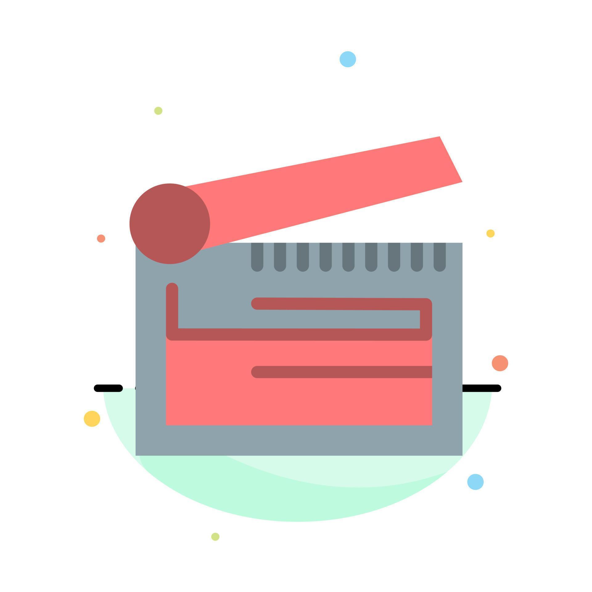 Action Board Clapboard Clapper Clapperboard Abstract Flat Color Icon