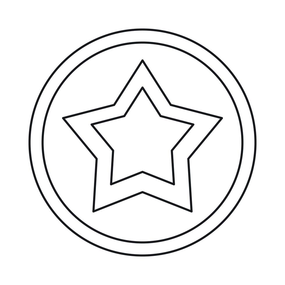 Star icon, outline style 14424677 Vector Art at Vecteezy