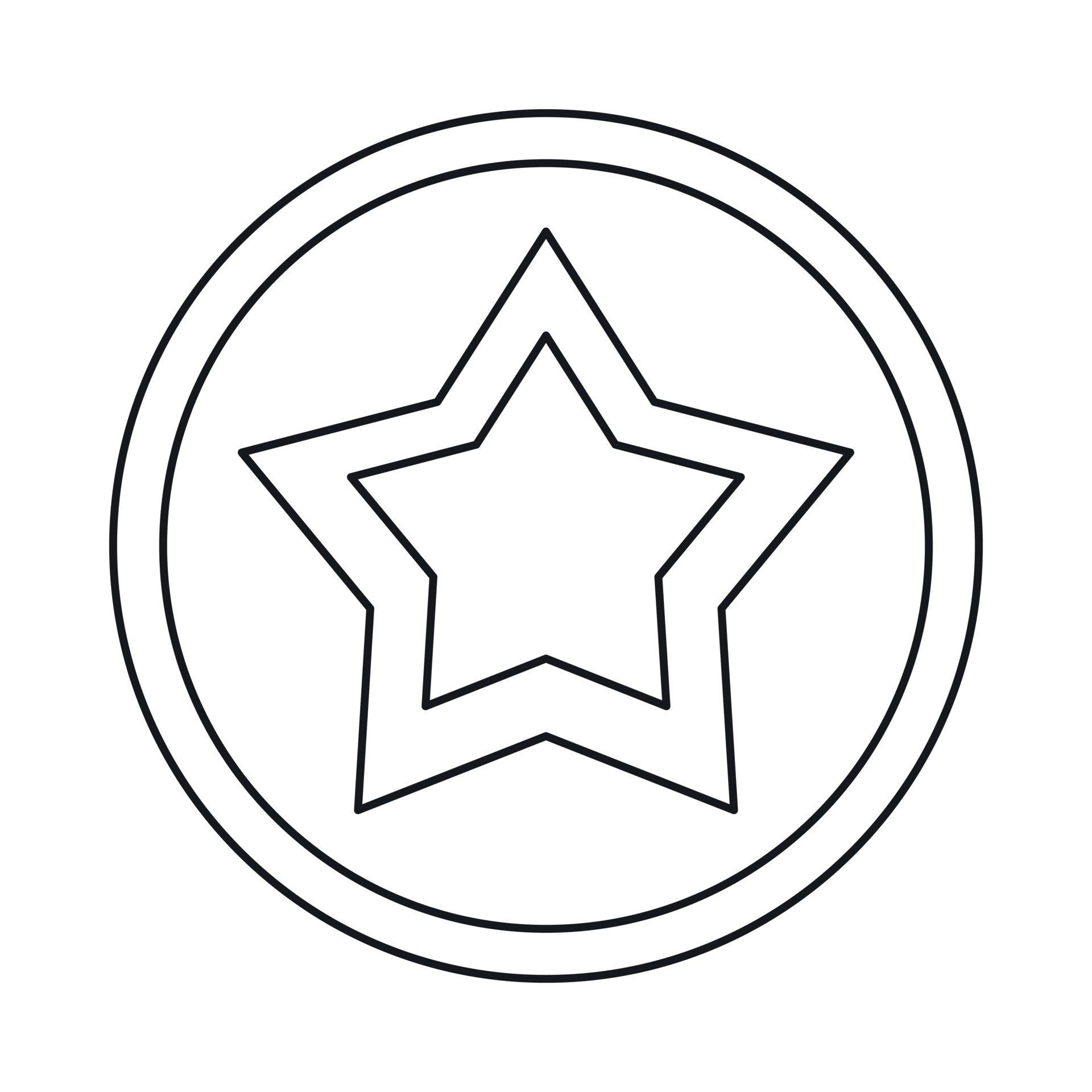 Star icon, outline style 14424677 Vector Art at Vecteezy