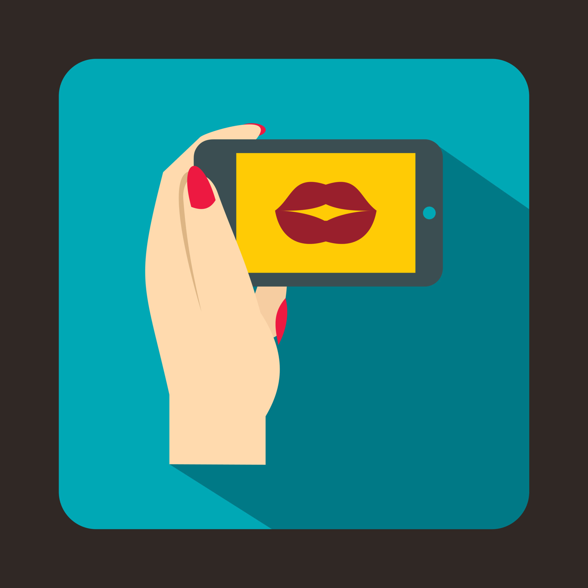 Female Hand Holding Smartphone 14425391 Vector Art At Vecteezy