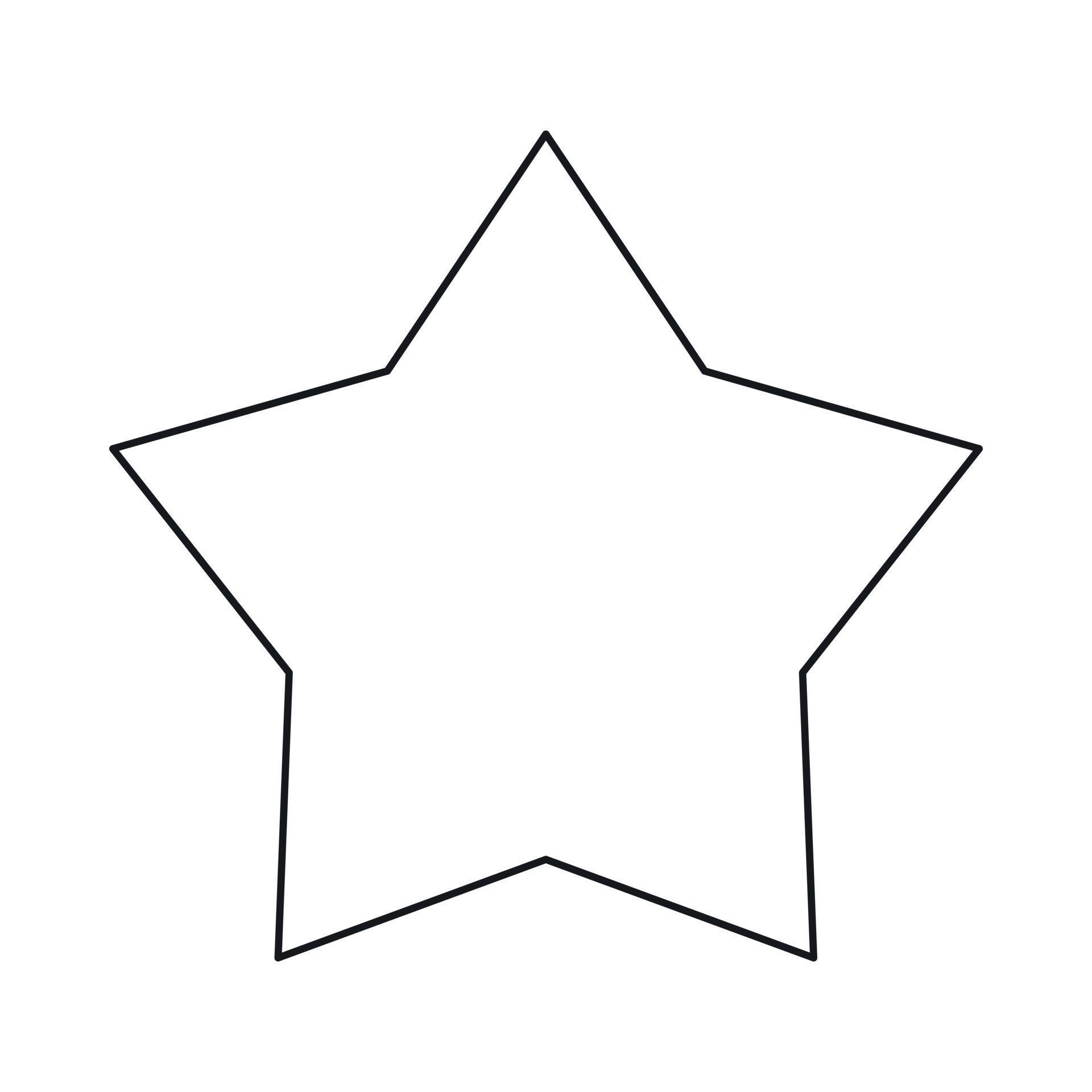 Star icon, outline style 14426541 Vector Art at Vecteezy