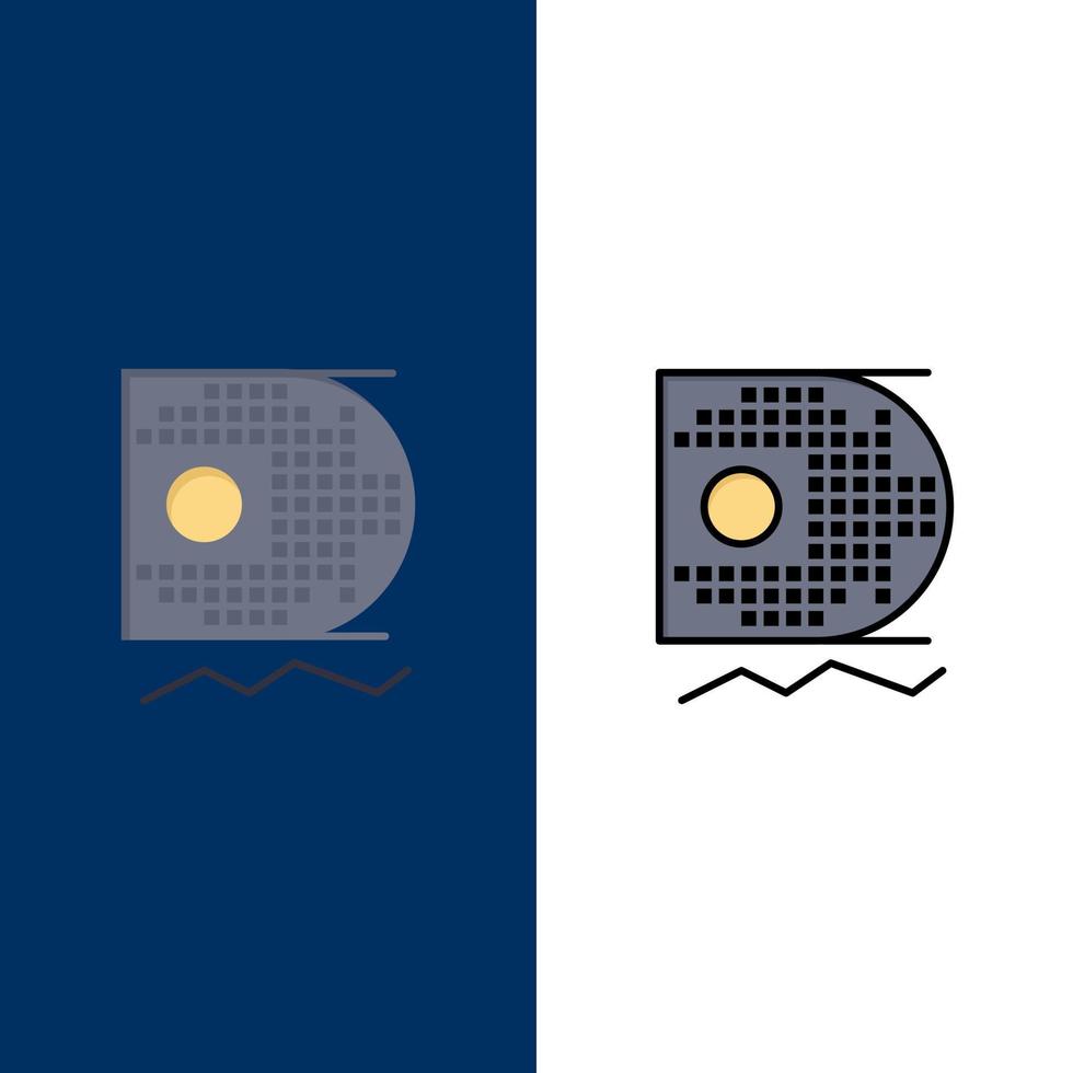 Data Science Data Science Mining Icons Flat and Line Filled Icon Set ...