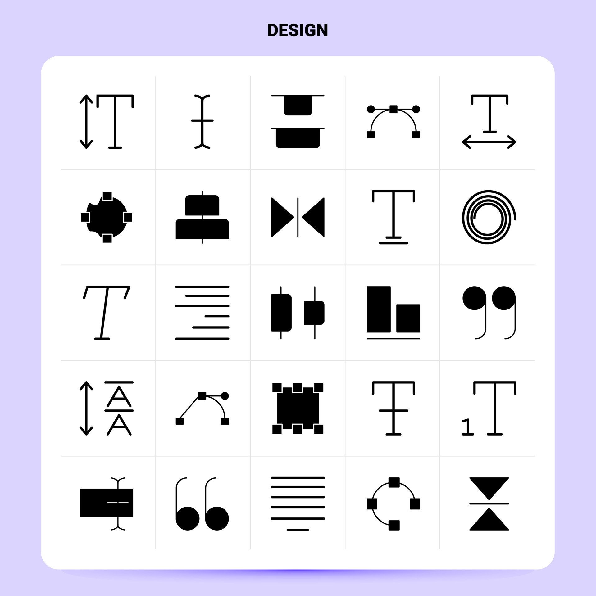 Solid 25 Design Icon Set Vector Glyph Style Design Black Icons Set Web And Mobile Business Ideas