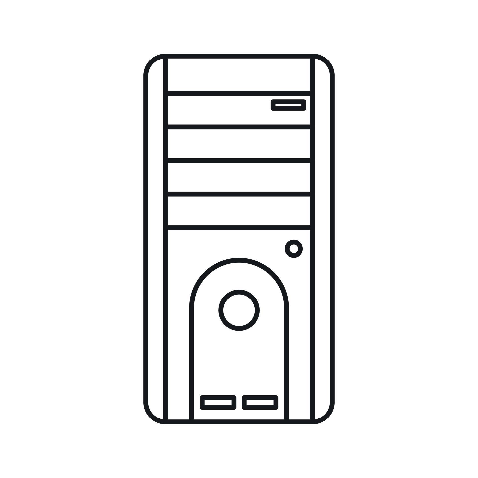 Computer system unit icon, outline style 14429876 Vector Art at Vecteezy