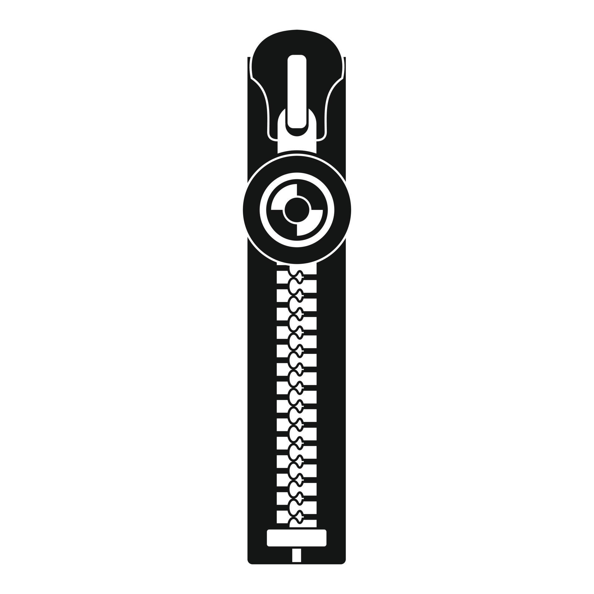 Round zip icon, simple style 14430816 Vector Art at Vecteezy