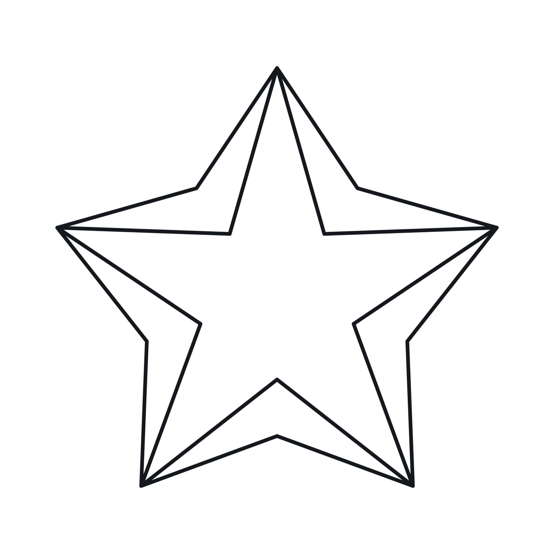 Star icon, outline style 14431492 Vector Art at Vecteezy