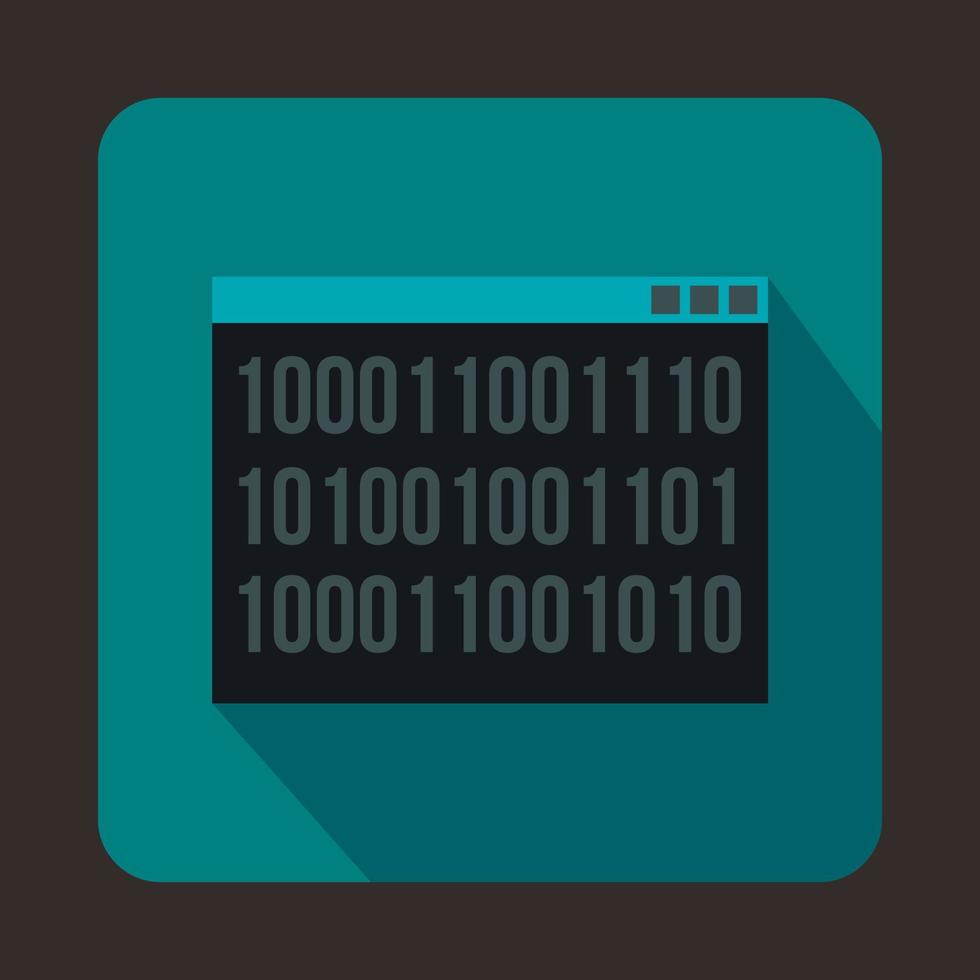 Binary code icon in flat style 14431801 Vector Art at Vecteezy