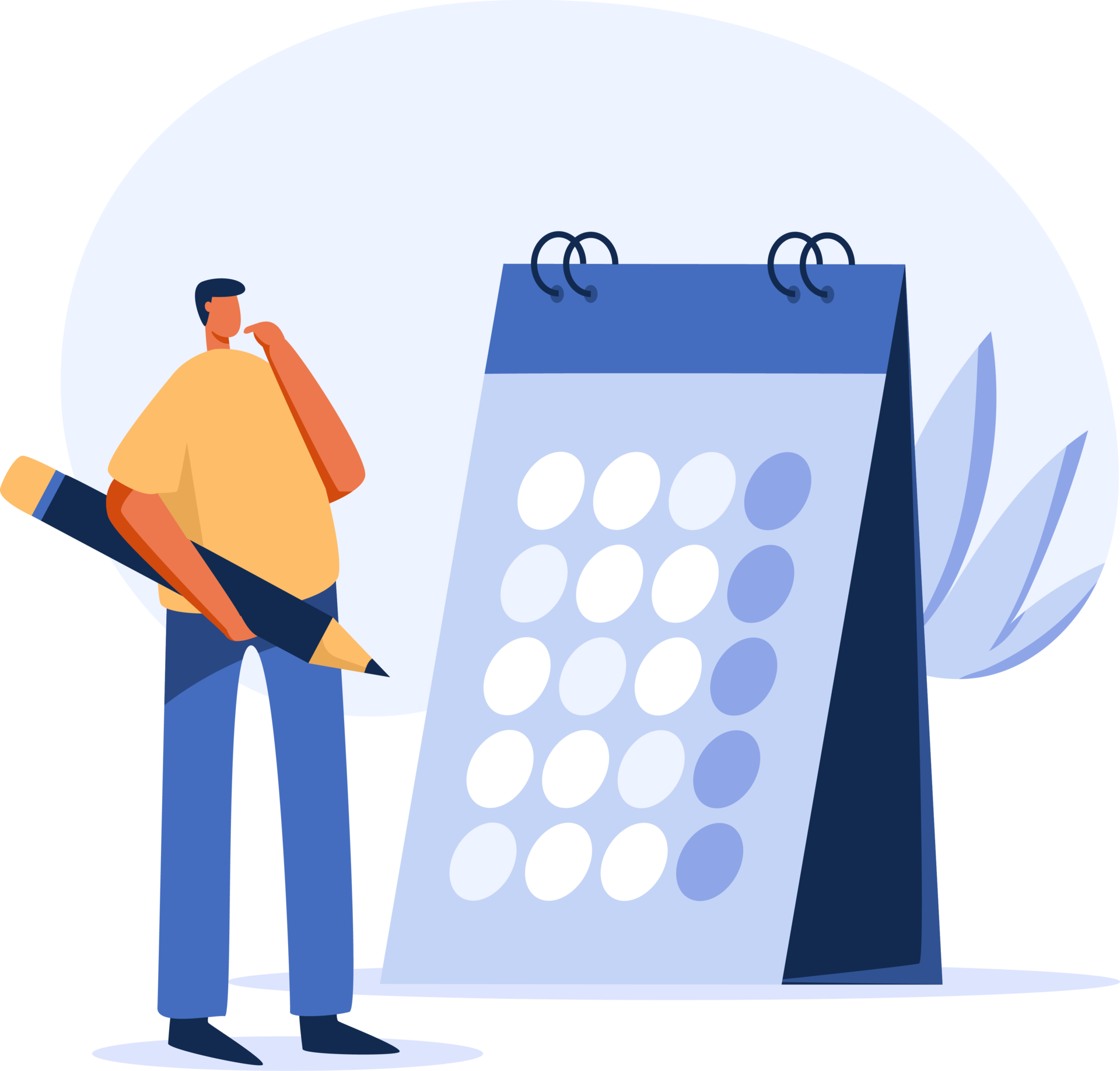 Calendar Agenda For Appointment And Meeting Planning People Characters