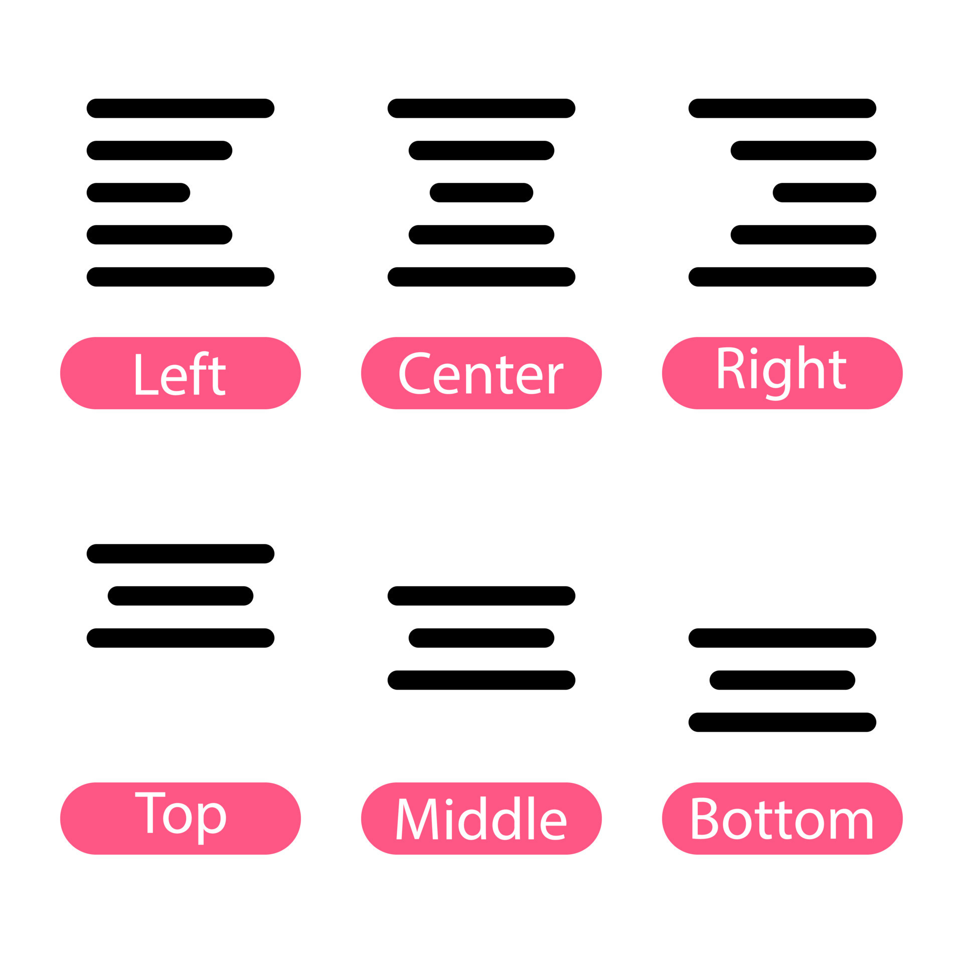 Set Of Text Alignment Icons In Line Style Design Isolated On White Background Editable Stroke