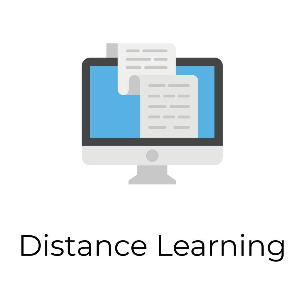 Trendy Distance Learning 14433419 Vector Art at Vecteezy