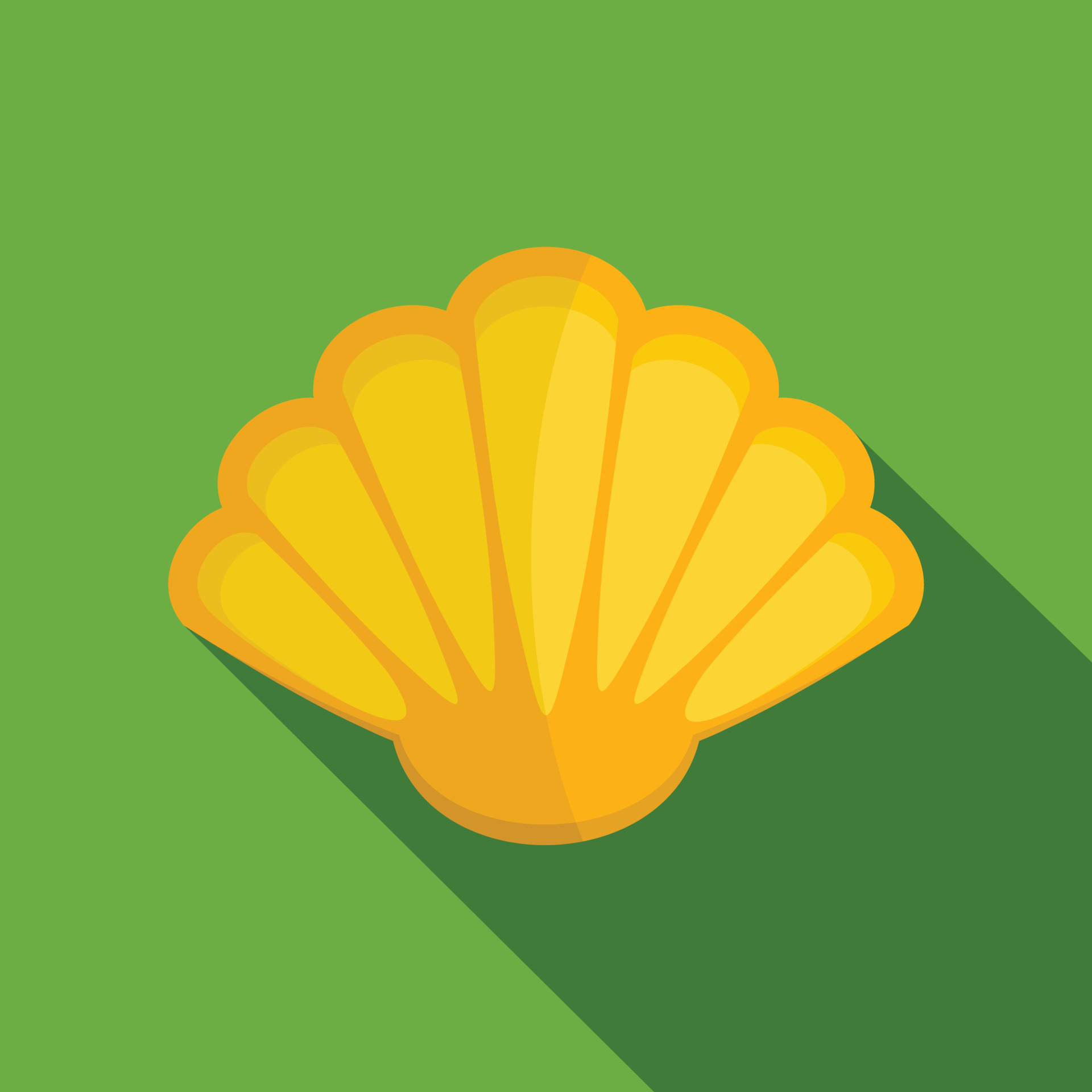 Nice shell icon, flat style 14433683 Vector Art at Vecteezy