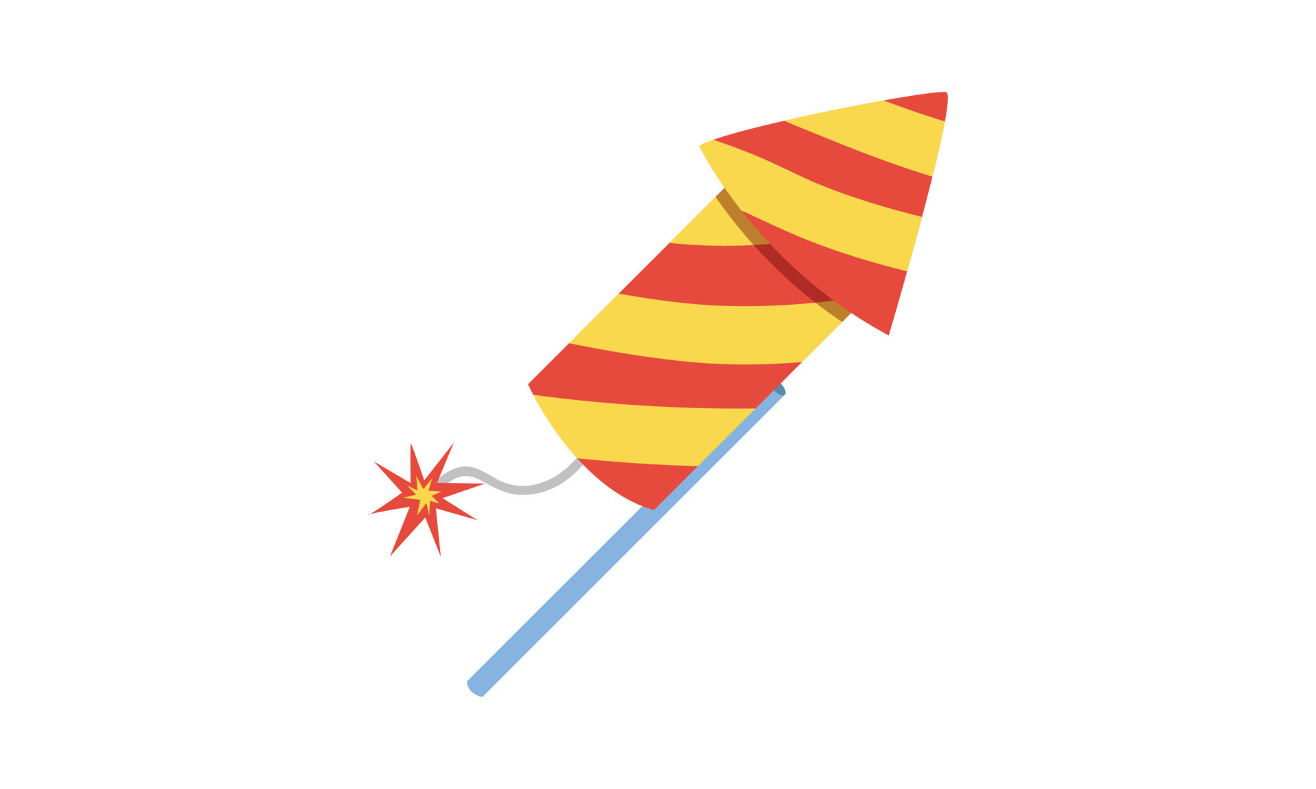 Chinese New Year Firework Rocket Clipart Simple Red Firework Rocket