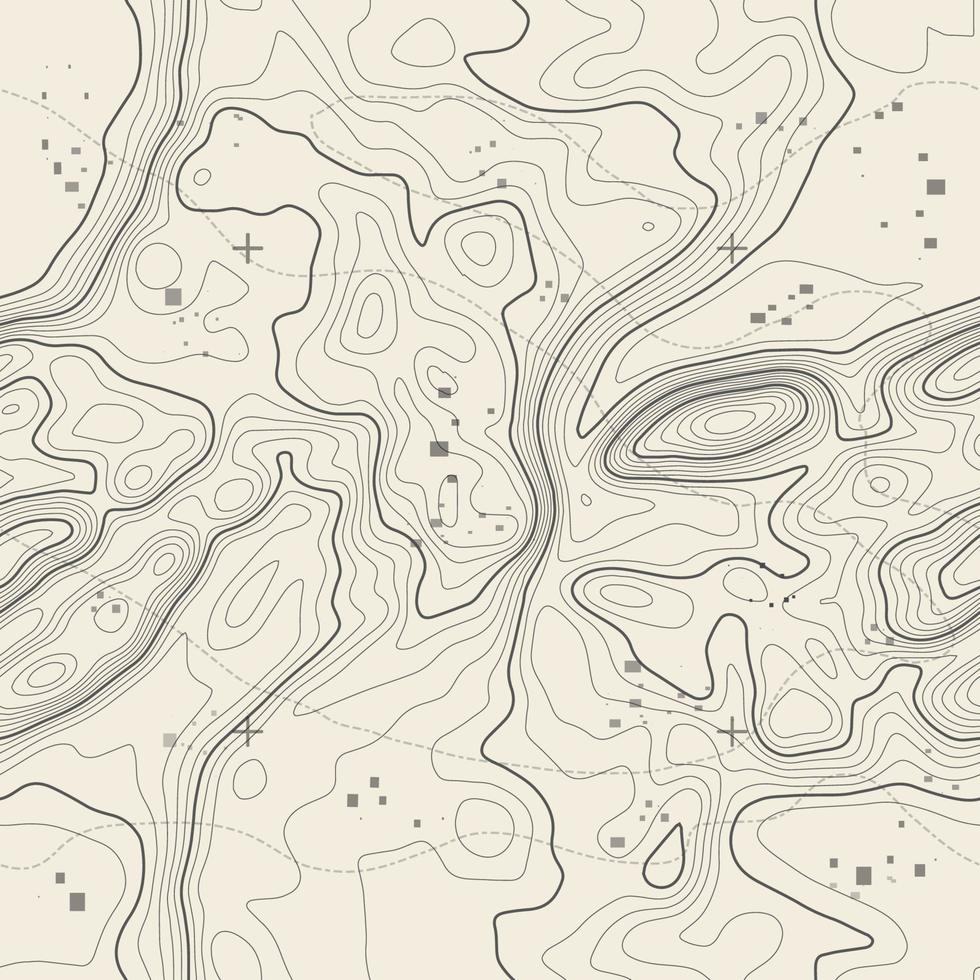 Seamless Vector Topographic Map Background Line Topography Map