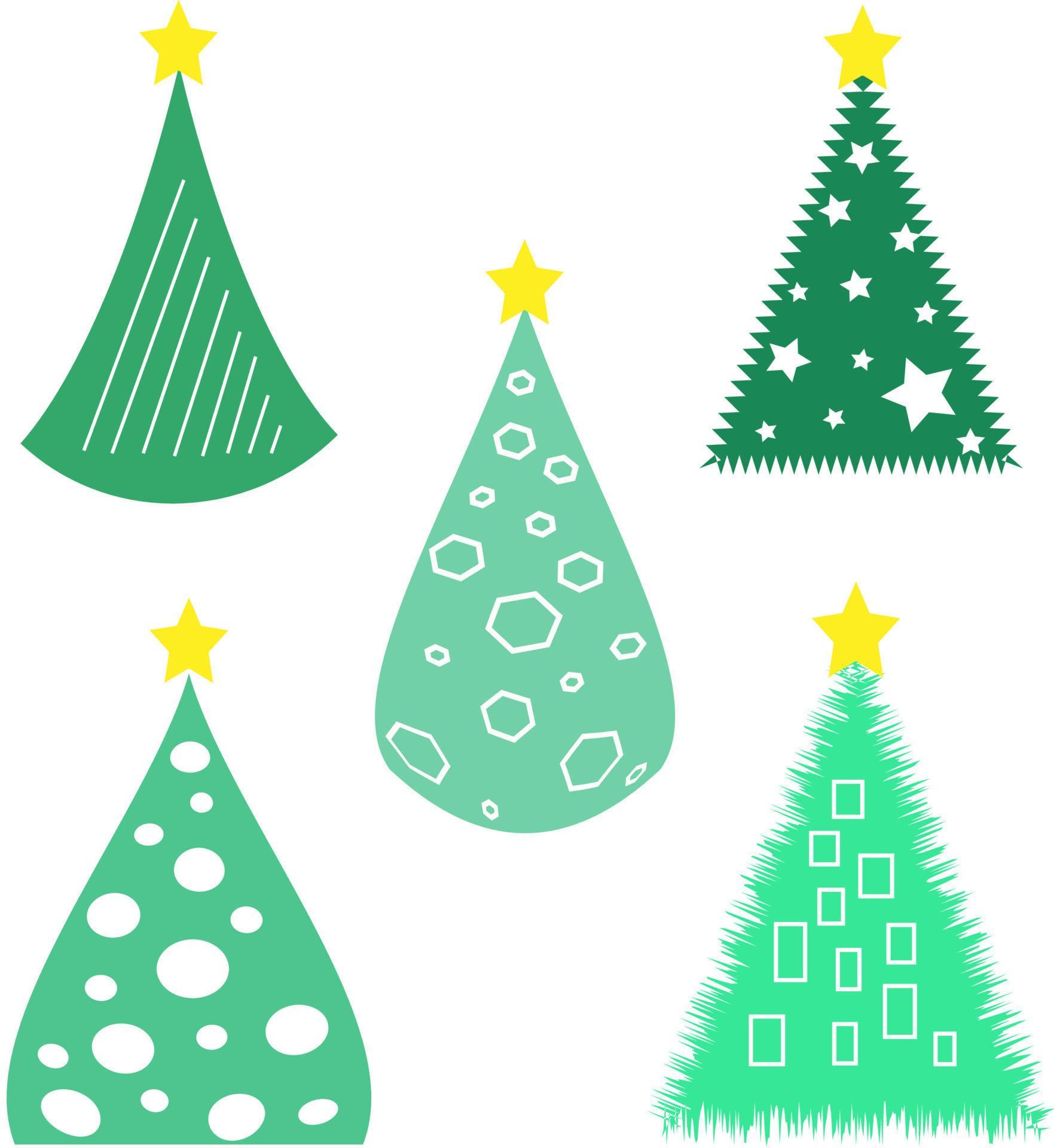 set of christmas trees 14435125 Vector Art at Vecteezy