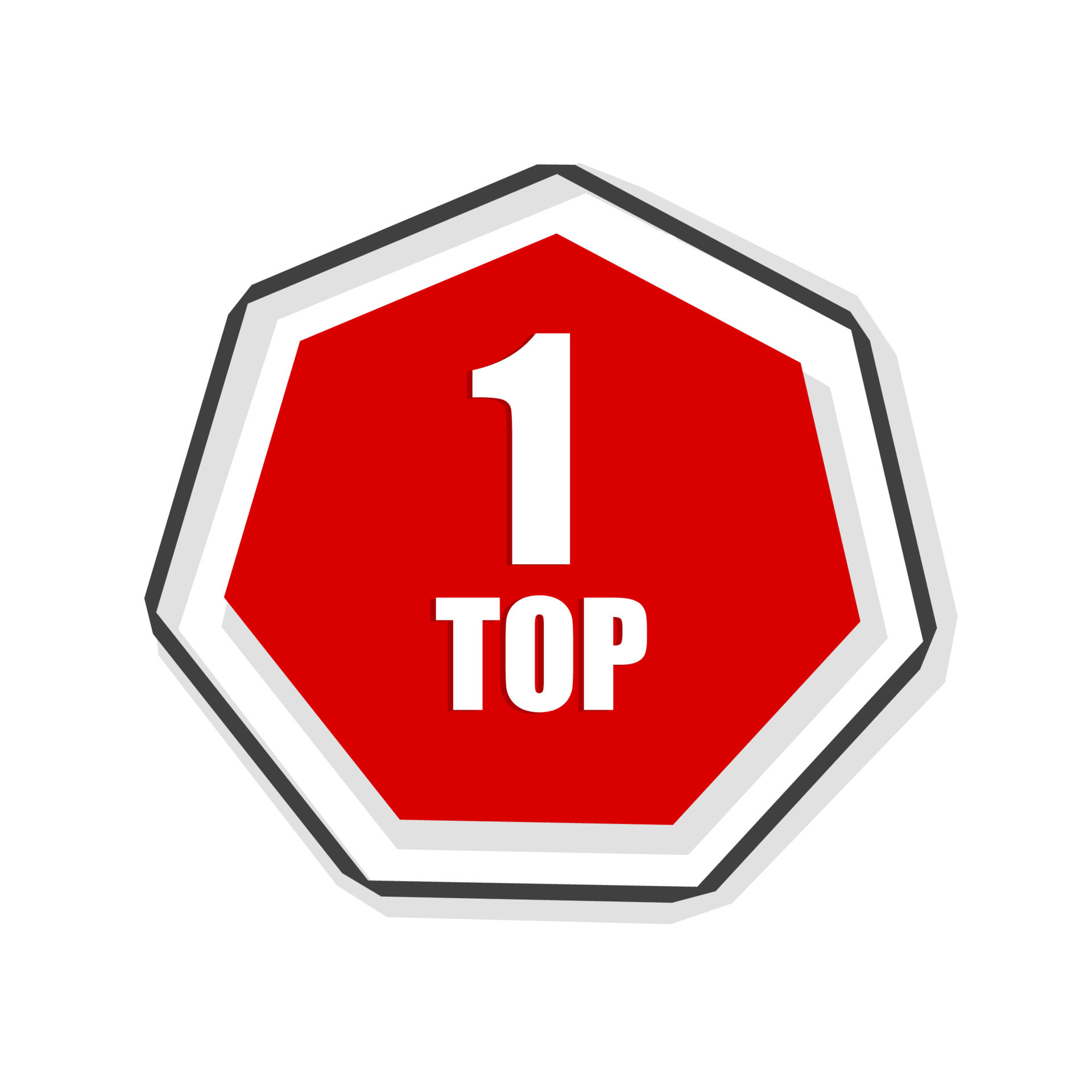 Top 1 badge - icon. Flat vector illustration on white background. 14435688 Vector Art at Vecteezy