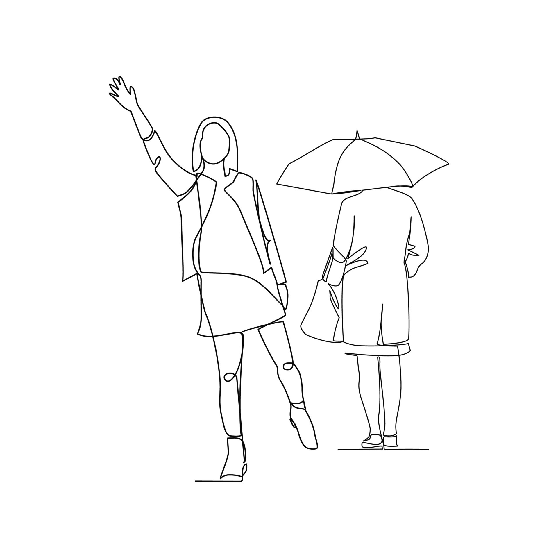 Vector Illustration Of A Girl Waving Hand 14435826 Vector Art At Vecteezy