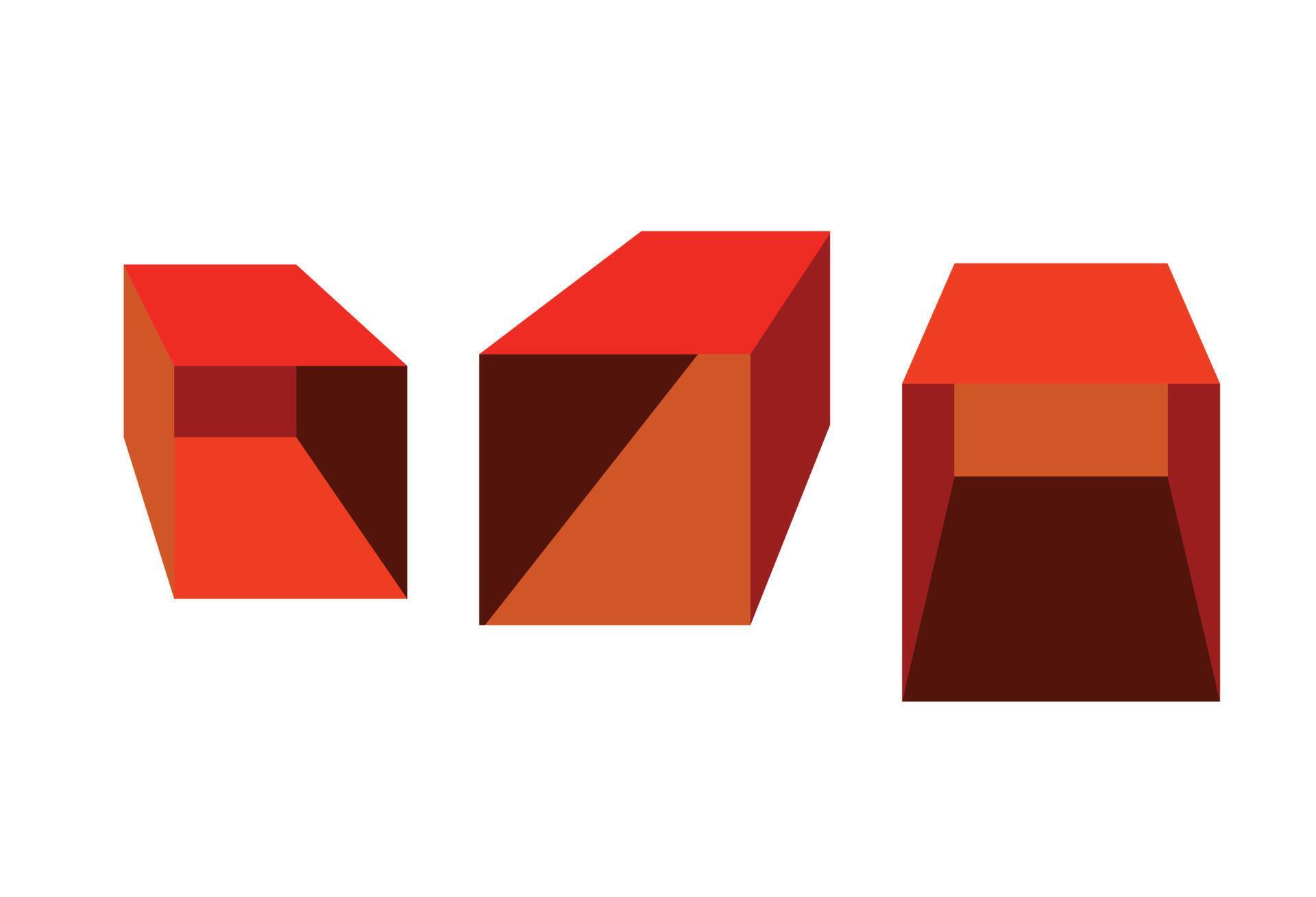 3d Boxes Template for use 14436423 Vector Art at Vecteezy