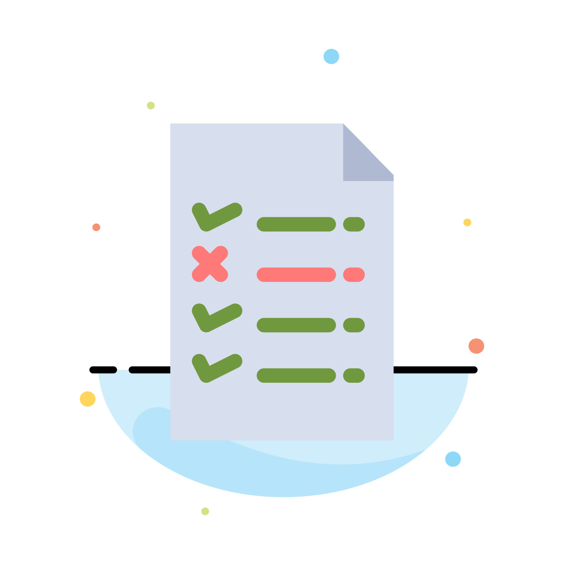 Document File Education Abstract Flat Color Icon Template 14437685