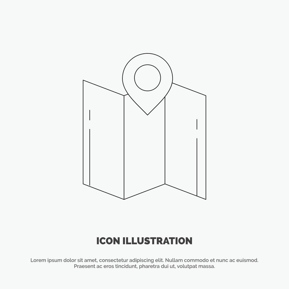 Map Direction Location Navigation Pointer Line Icon Vector 14437702 Vector Art at Vecteezy