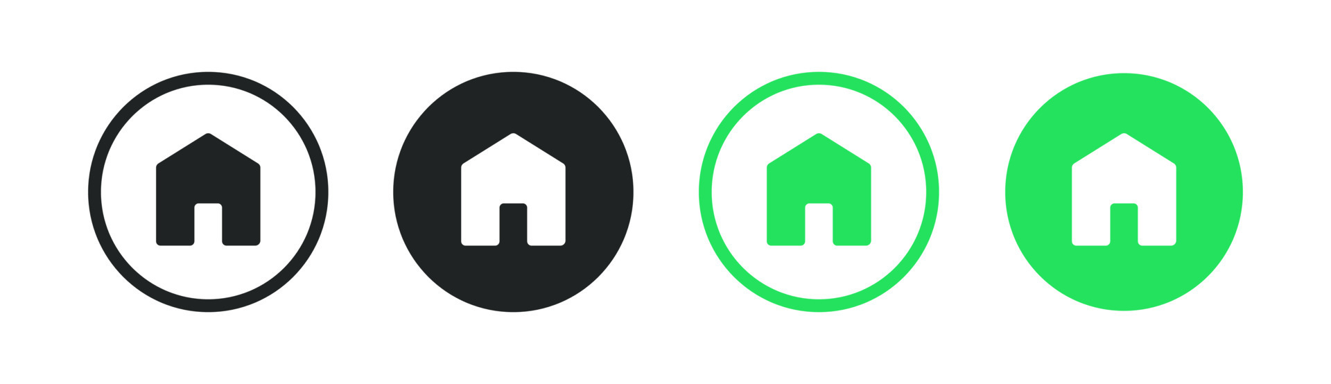 Flat minimal modern home, homepage, base, main page, house push button ...