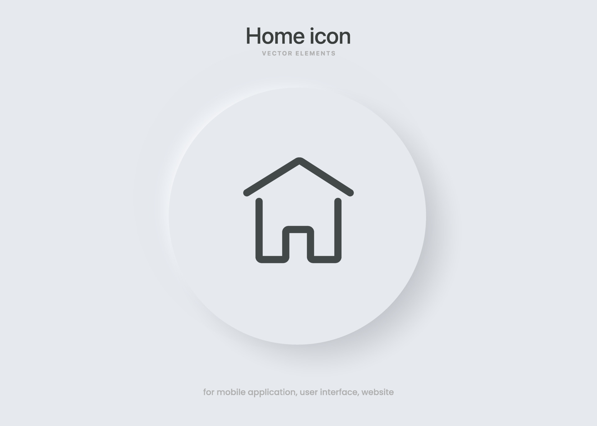 3D minimal modern home, homepage, base, main page, house push button ...