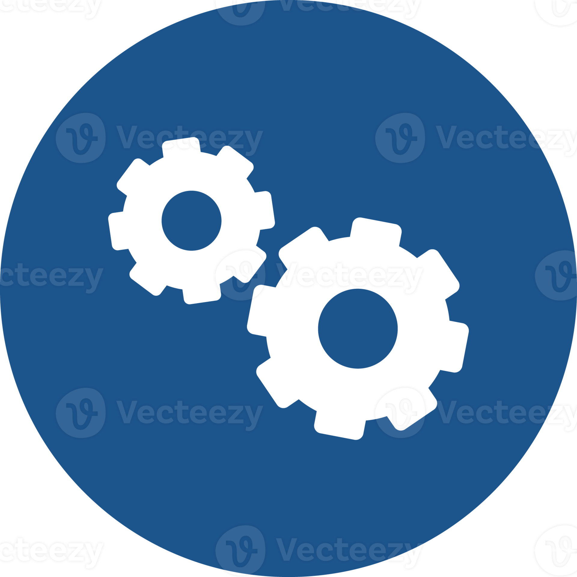 Setting icon design in blue circle. 14440926 PNG