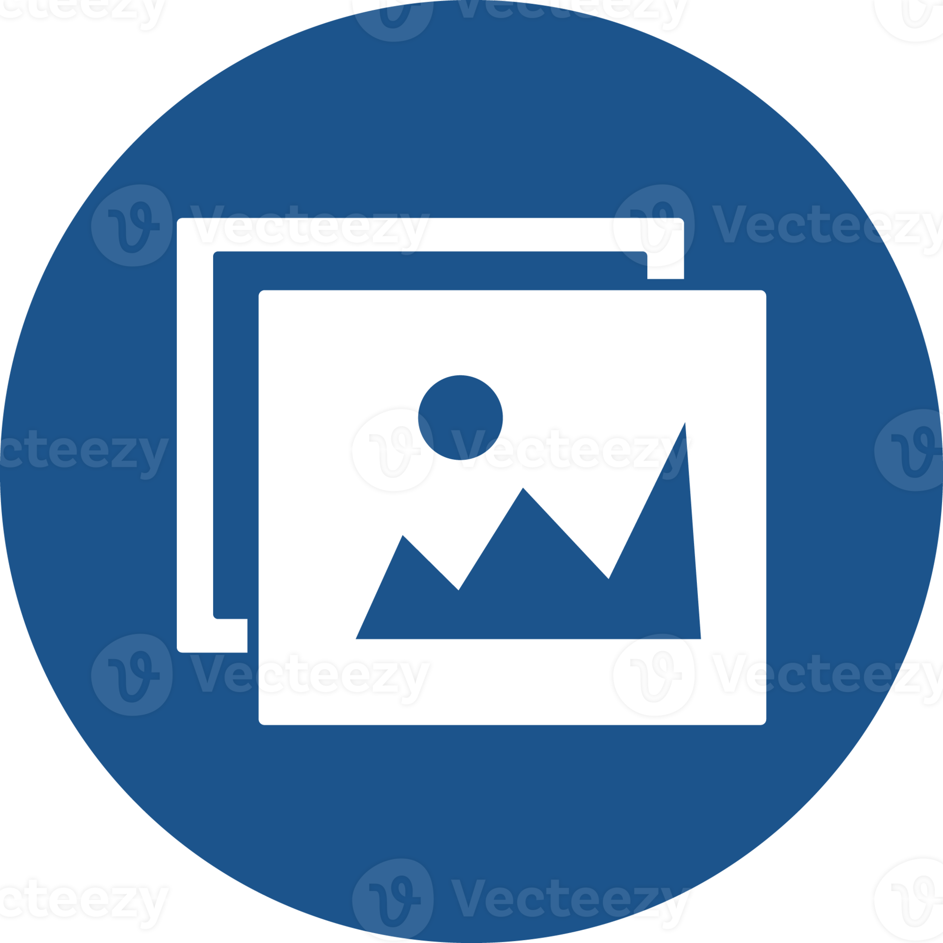 Image icon design in blue circle. 14440983 PNG