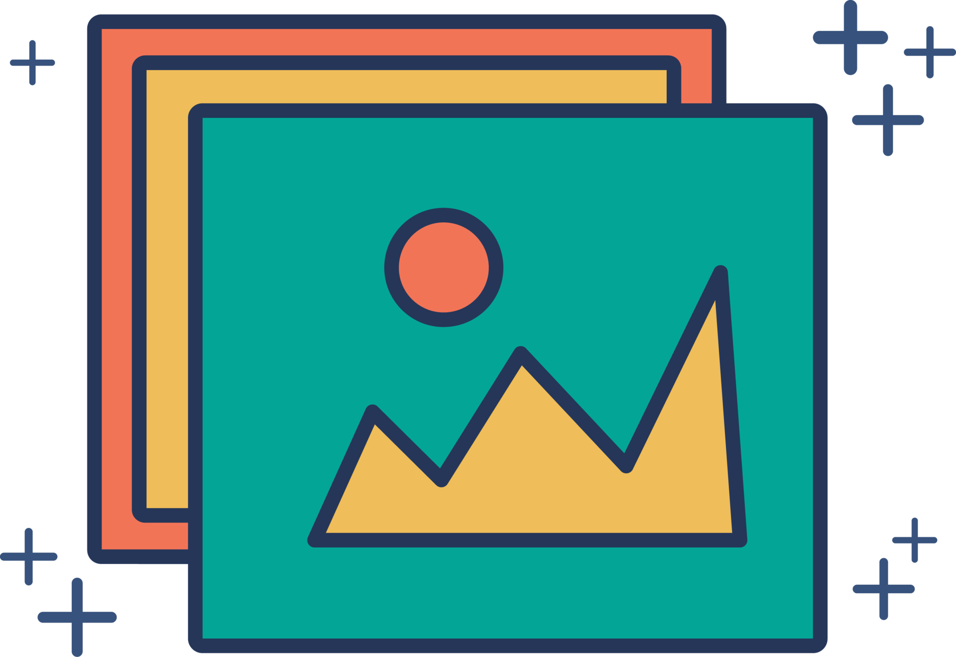 Image icon illustration glyph style design with color and plus sign ... Image icon illustration glyph style design with color and plus sign ...