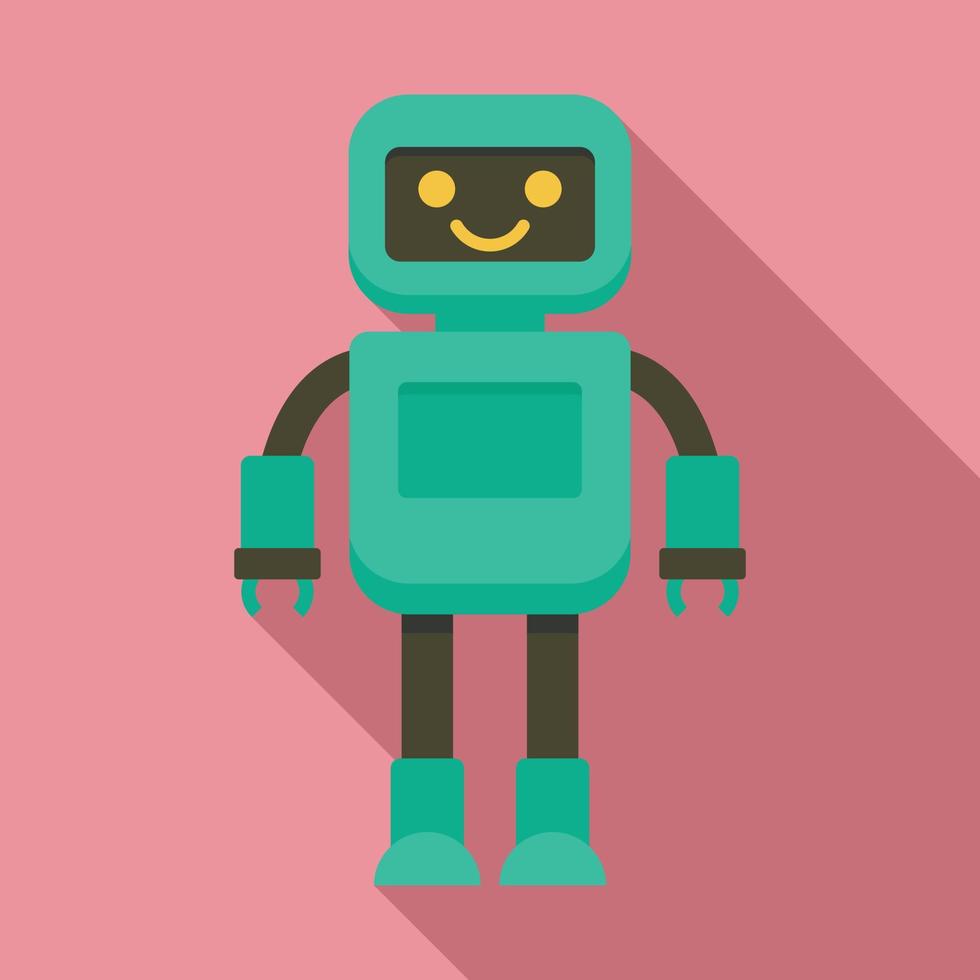 Intelligent robot icon, flat style 14443549 Vector Art at Vecteezy