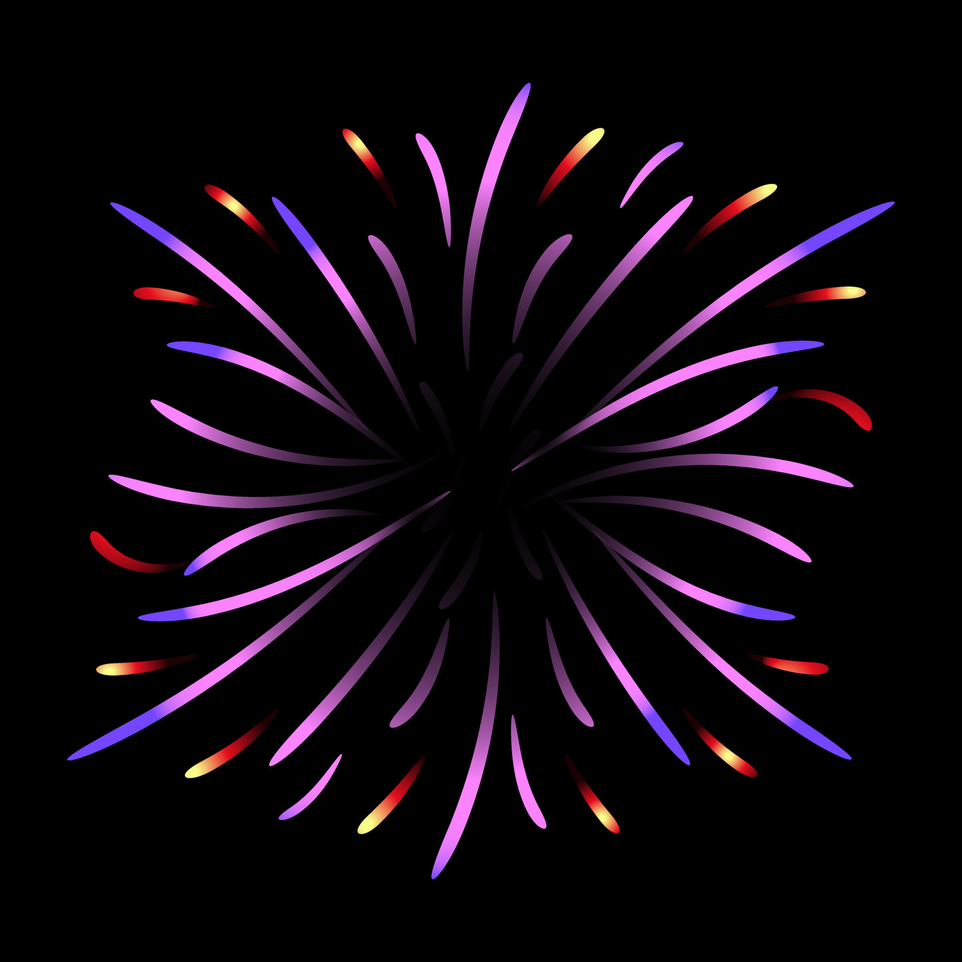 A flowery firework flat illustration, chrysanthemum firework 14445588 Vector Art at Vecteezy