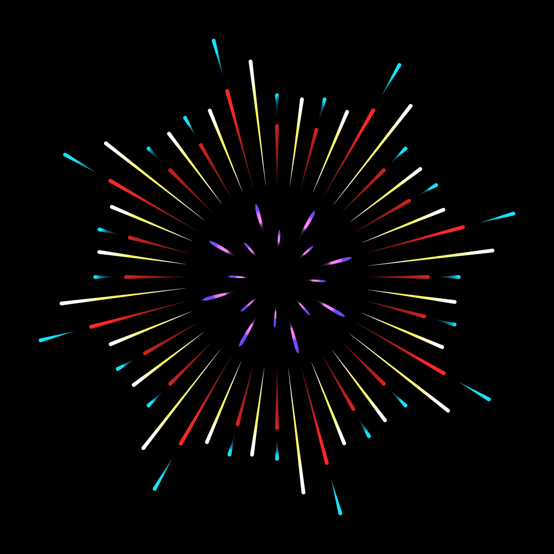 A flowery firework flat illustration, chrysanthemum firework 14445680 Vector Art at Vecteezy