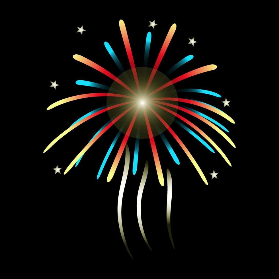 A flowery firework flat illustration, chrysanthemum firework 14445691 Vector Art at Vecteezy