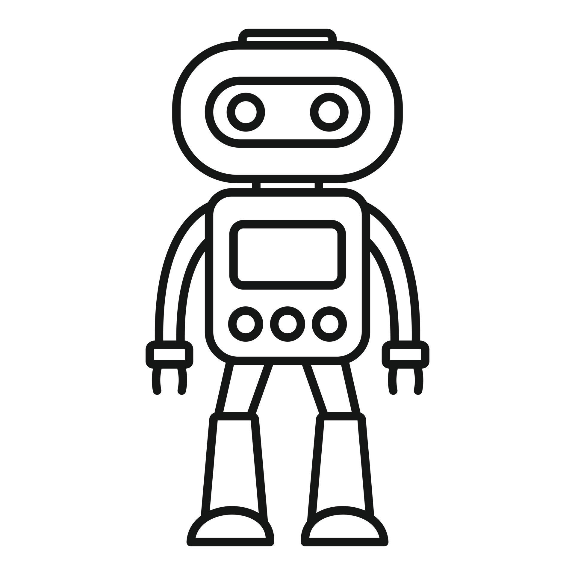 Artificial Robot Icon Outline Style 14447039 Vector Art At Vecteezy
