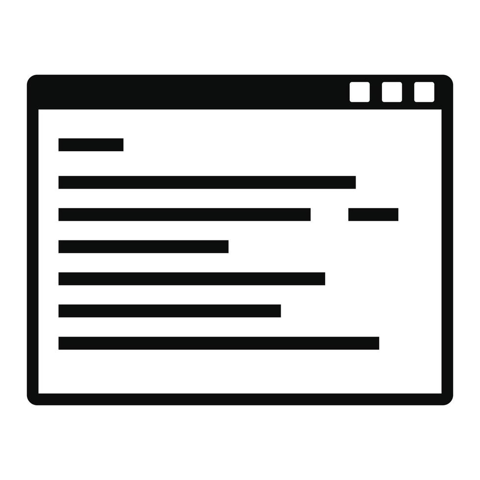 Program Window Icon Simple Style 14448307 Vector Art At Vecteezy
