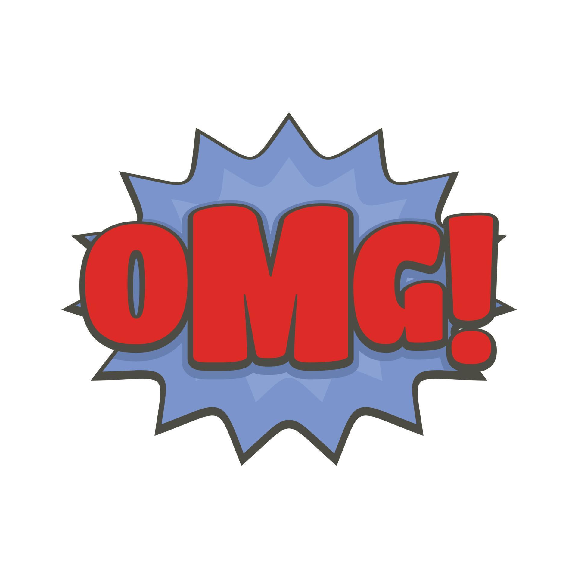 Comic boom omg icon, flat style 14448676 Vector Art at Vecteezy