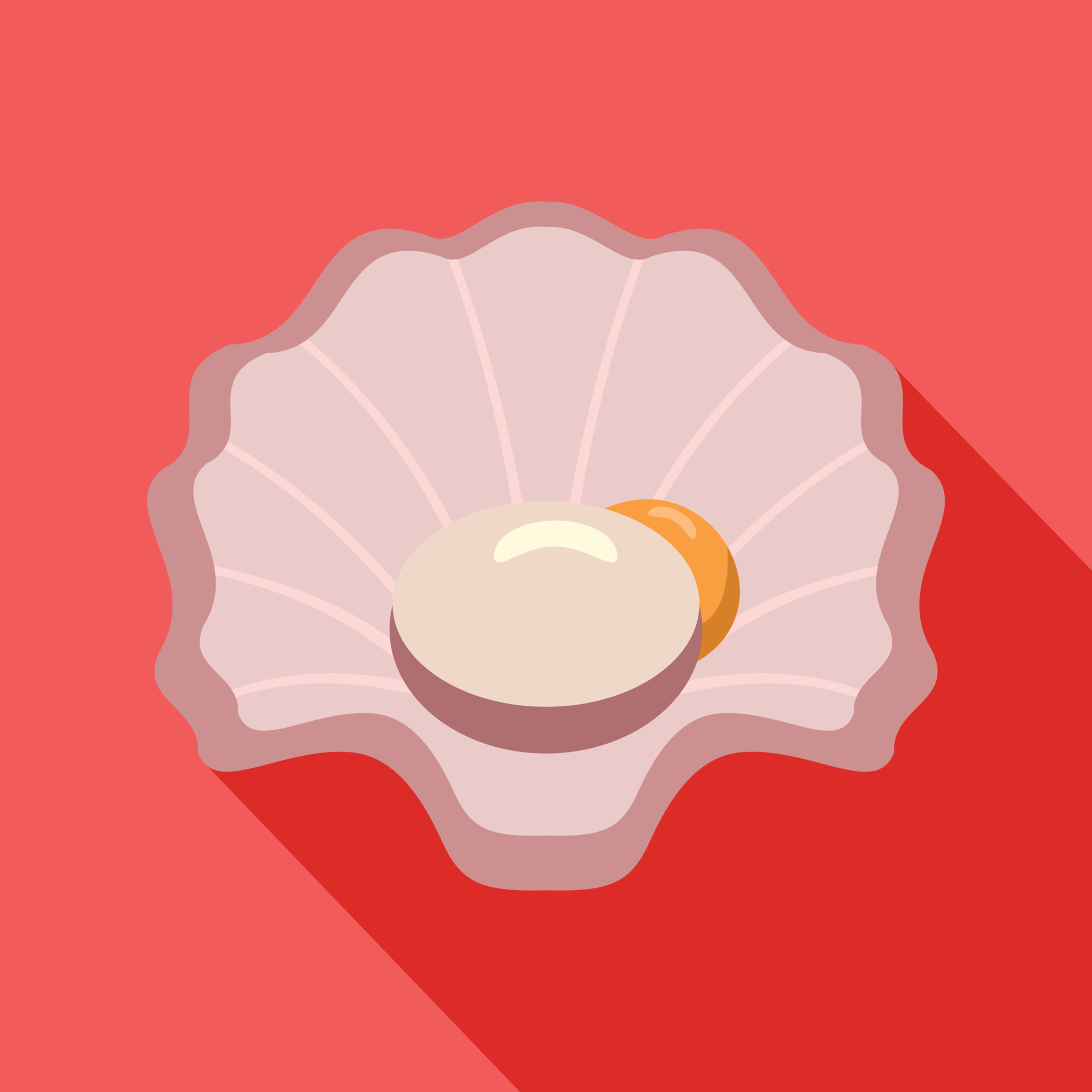 Shell icon, flat style 14449308 Vector Art at Vecteezy