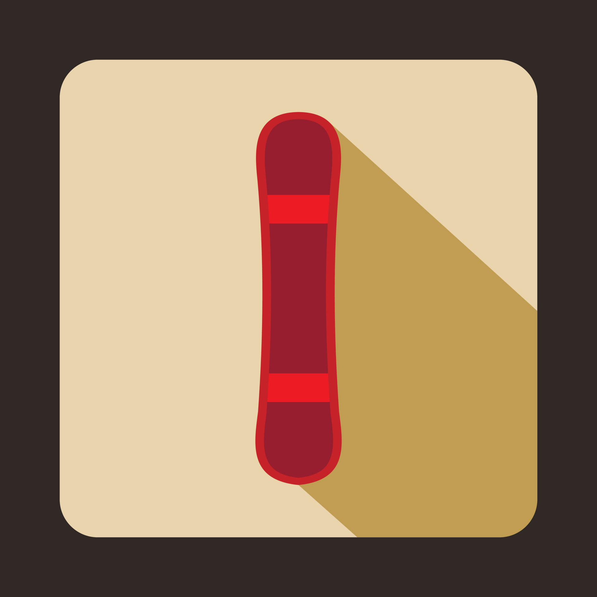 Red snowboard sport board icon, flat style 14449537 Vector Art at Vecteezy