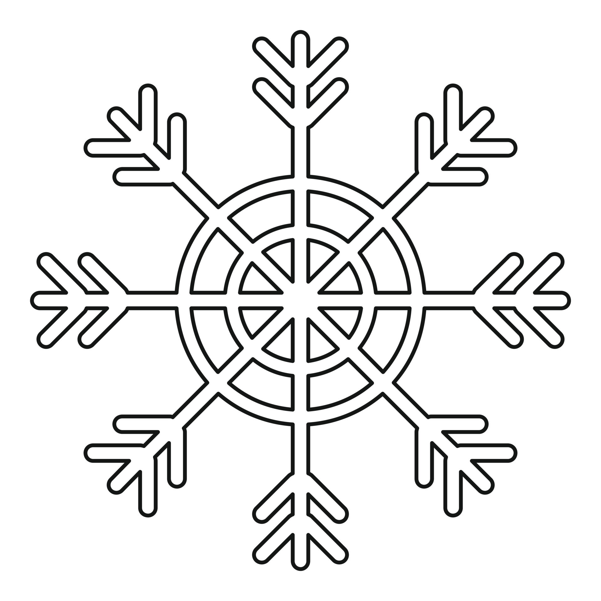 Snowflake icon, outline style. 14449551 Vector Art at Vecteezy Snowflake icon, outline style. 14449551 Vector Art at Vecteezy