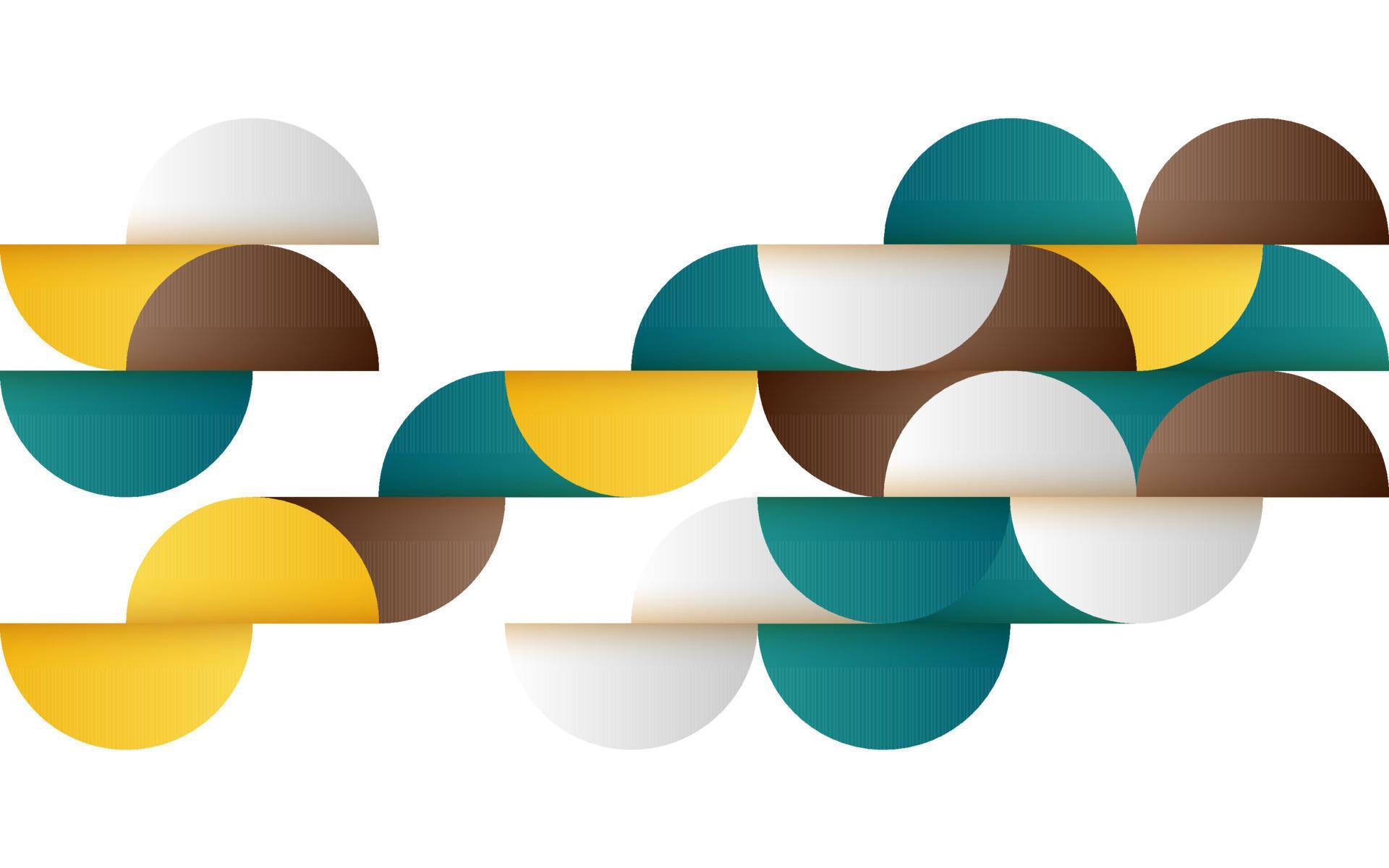 Mid-century geometric abstract pattern with simple shapes and beautiful ...